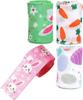 Generic Stoffband mit verst&auml;rktem Rand, 4 St&uuml;ck Girlanden und Kronen, dekoratives Band f&uuml;r Girlanden, f&uuml;r Zuhause, B&uuml;ro, Eingangst&uuml;r, Party, Balkon