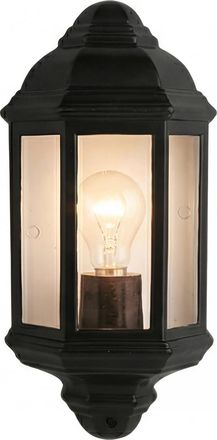 Licht-Erlebnisse Elegante Schiffsleuchte in schwarz Au&szlig;enleuchte E27 max. 60W, LED geeignet Wandlampe Hofleuchte Gartenleuchte Gartenbeleuchtung