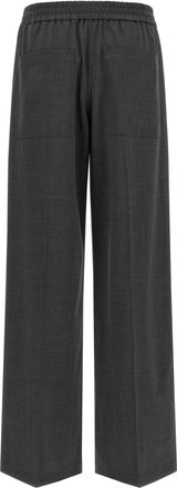 Brunello Cucinelli Cool Wool Flared Trousers - charcoal