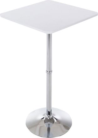 Clp Stehtisch Quadratisch I Eckige Tischplatte 60 X 60 cm | Stabiles Metallgestell, Farbe:weiß