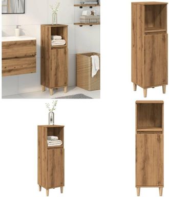 vidaXL Badschrank Artisan-Eiche 30x30x100 cm Holzwerkstoff - Vidaxl