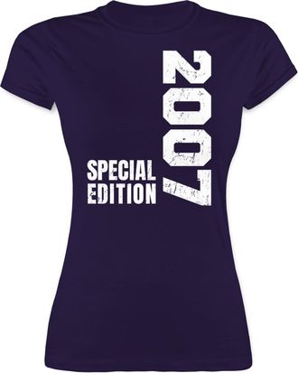 Shirtracer Shirt Damen - 18. Geburtstag - Special Edition 2007 - S - Lila - m&auml;dchen Geschenk 18 Jahre t-shirt18 vollj&auml;hrig 2005 t-Shirt Tochter Shirts zum 18: 18
