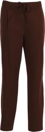 Fabiana Filippi Femme, Pantalons, Brun, Taille: 42 FR Pantalone Jogging Pinces In Jersey Punto Milano