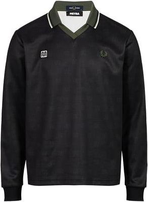 Fred Perry Polo &agrave; manches longues et col contrastant