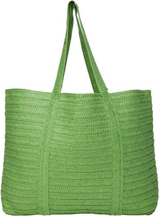 Pieces Damen Pcloma Straw Shopper Tasche, Poison Green, Einheitsgröße EU