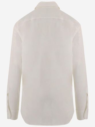 Her Shirt Womens Stretch Silk Shirt White