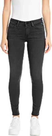 Replay Damen Jeans New Luz Skinny-Fit, Schwarz (Black 098-3), 23W / 28L