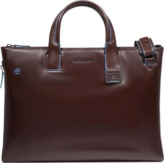 Piquadro unisex, Sacs, Brun, Taille: ONE Size Blue Square Briefcase 15.6