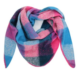 Glamexx24 XXL Schal Damen Halstuch Unisex Schal Dreieckige Form Trendfarben Winterschal Kariert Poncho Viele Variationen