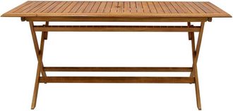 Miliboo Table de jardin pliante rectangulaire en bois massif L170 cm SANTIAGO