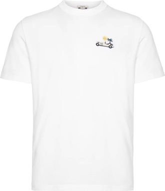 Jacob Cohen Homme, Tops, Blanc, Taille: L T-shirt &agrave; col rond