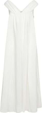 Co Femme, Robes, Blanc, Taille: 40 FR Robe Longue en Tissu Pliss&eacute;