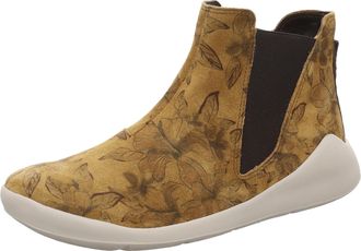 Think Damen DUENE Leder gefütterte nachhaltige Chelsea-Boots, 3000 Ocker/Kombi, 41 EU