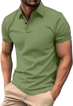 Generic Chemise imprim&eacute;e d&eacute;contract&eacute;e pour homme - Mode Ice Silk Revers Manches courtes T-shirt d&eacute;t&eacute; Poche Chemise de nuit, Vert, XXL