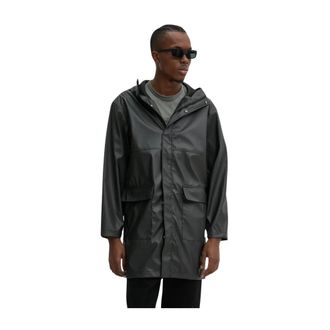 Herschel Lange klassische Regenjacke - - Jackets - Herren - Schwarzk - L
