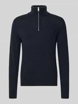 Marc O'Polo Regular Fit Troyer Baumwoll-Schurwoll-Mix