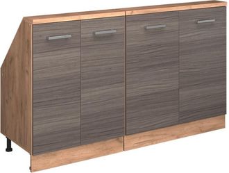 Vicco Dachschr&auml;genschrank-Set Rion, Edelgrau/Goldkraft Eiche, 2er Set, Vicco