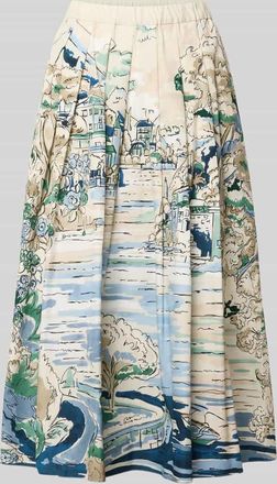 Max Mara Ausgestellter Midi-Rock aus reiner Baumwolle Modell ADEPTO