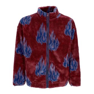 HUF Sherpa Fleece Rei&szlig;verschluss Jacke Hoher Kragen - - Sweatshirts & Hoodies - Herren - Mehrfarbig - XL