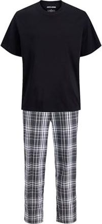 Jack & Jones Giftbox Jacluca SS Tee and Woven Pants Bo&icirc;te Cadeau, Noir, L Hommes