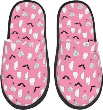 Generic Chaussons Maison Halloween Roses Épais Slippers Anti Odeur Pantoufles Pour Unisex Automne Hôtels M
