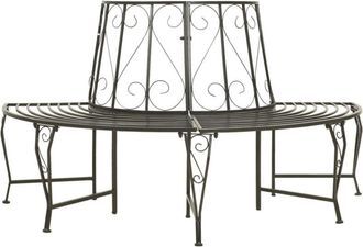 vidaXL Vidaxl - Banc darbre de jardin Demi-rond 160 cm Acier