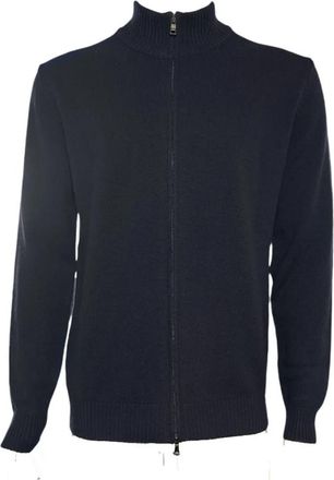 Ferrante Cardigan mit Zwei-Wege-Rei&szlig;verschluss - - Knitwear - Herren - Blau - 4XL