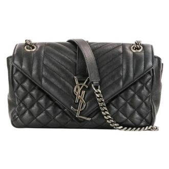 Saint Laurent Pre-owned Classic Small Satchel Leder Umh&auml;ngetasche - - Pre-owned - Damen - Schwarzk - ONE SIZE