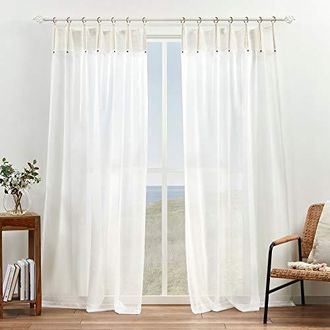 Exclusive Home Curtains Hawkins Vorhang mit &Ouml;sen, Bronze, 137 x 237 cm, Natur