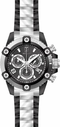 Invicta Jason Taylor 51284 Herrenuhr - Quarzwerk - Edelstahl mit schwarzem Zifferblatt - 50 mm