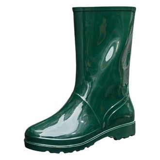 Generic Wellies Bottes en caoutchouc &agrave; talon bas pour femme - R&eacute;sistantes &agrave; leau - Faciles &agrave; mettre et &agrave; enlever - Semelle antid&eacute;rapante - Pour mollet plus la
