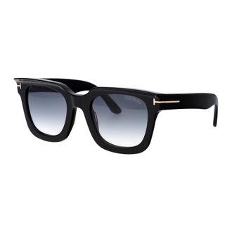Tom Ford Femme, Accessoires, Noir, Taille: 52 MM Lunettes de soleil élégantes Leigh-02