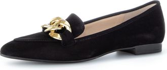 Gabor Damen Slipper, Frauen Slip On,Halbschuhe,Slides,Schlupfschuhe,schluepfschuhe,Loafer,College Schuhe,Slip-ons,schwarz (Gold),40 EU / 6.5 UK