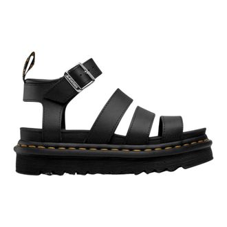 Dr. Martens Hydro Leder Sandale mit Gummisohle - - Shoes - Damen - Schwarzk - 37 EU