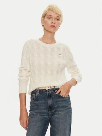 Tommy Hilfiger Pullover WW0WW43586 &Eacute;cru Regular Fit