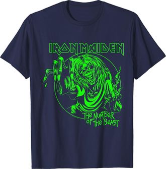 Iron Maiden Number of the Beast Eddie Halloween Navy T-Shirt