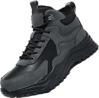 Generic liaddkv Paire de bottes de randonn&eacute;e en coton pour homme et femme Bottes de neige imperm&eacute;ables doubl&eacute;es, gris, 44 EU