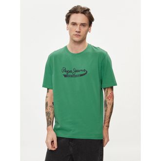Pepe Jeans London T-Shirt Claude PM509390 Gr&uuml;n Regular Fit