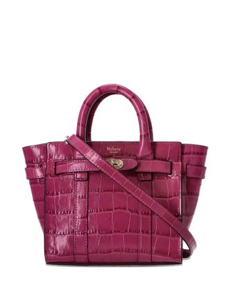 Mulberry Bayswater Tote Bag mit Kroko-Optik - Rosa