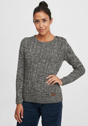 Oxmo Strickpullover OXPhia Strickpulli mit Zopfstrickmuster