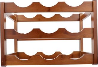 Garneck Weinregal Freistehend Flaschen Weinhalter mit Abgerundeten Kanten Stabiles Holz Weinaufbewahrung f&uuml;r Haushalt Wohnzimmer Tischdisplay