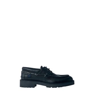 Burberry Equestrian Knight Leder Bootsschuhe - - Shoes - Herren - Schwarzk - 40 EU