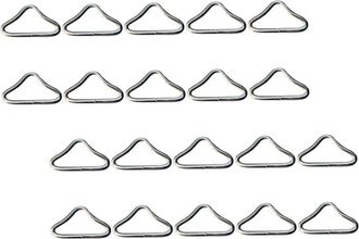 Garneck 22 Stück Teiliges Trampolin Metall Dreiecksringe V förmige Schnallen Trampolinzubehör Ersatzteile für Outdoor Trampoline Robust Langlebig Geeignet für