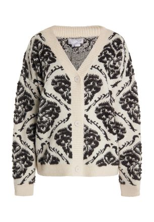 Usha Strickcardigan Damen Creme Mehrfarbig