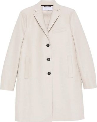 Harris Wharf London Klassischer Wollmantel - Nude
