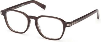 Ermenegildo Zegna Homme, Accessoires, Brun, Taille: 53 MM Ez5332 048 Optical Frame