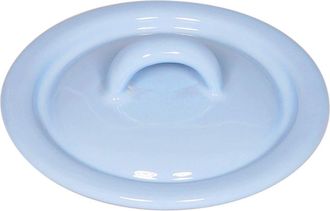 Riess 0250-006, Deckel 9, CLASSIC - BUNT/PASTELL, Farbe Blau, Durchmesser 9 cm, Höhe 3.0 cm, Emaille