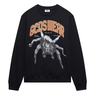 GCDS Spider Print Crewneck Sweatshirt - - Sweatshirts & Hoodies - Herren - Schwarzk - XS