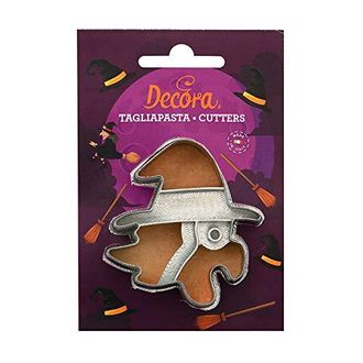 Decora COD. 0255093 EMPORTE-PI&Egrave;CE EN PLASTIQUE SORCI&Egrave;RE BEFANA 8 X H 2,2 CM, Gris