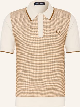 Fred Perry Strick-Poloshirt beige